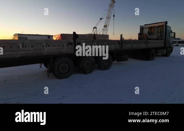 Truck unloading shipping containers from Stock Videos & Footage - HD ...