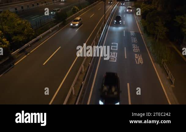 Tokyo Night Metropolitan Expressway Gulf Line Bayshore 2022 Stock Video ...