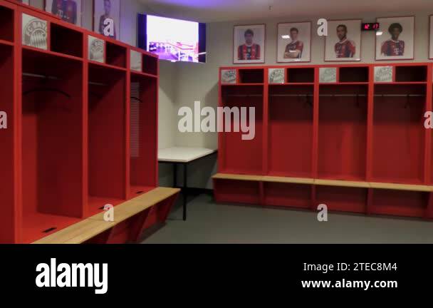 MUNICH, GERMANY - JUNE 28: The dressing room of the home team in the ...