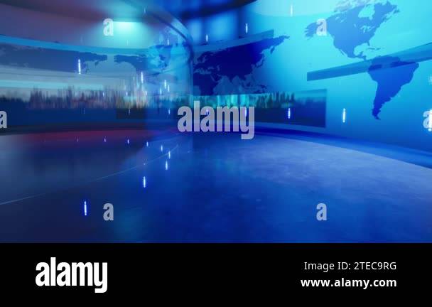 World Map With Studio Background Stock Video Footage - Alamy