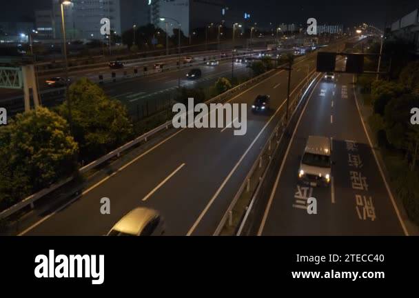 Tokyo Night Metropolitan Expressway Gulf Line Bayshore 2022 Stock Video ...