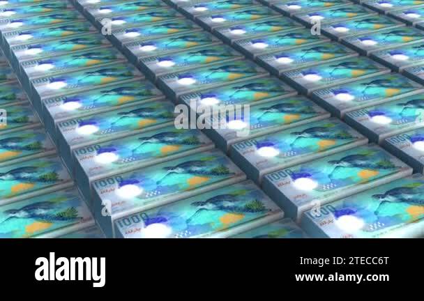 Maldives 1000 Rufiyaa Banknotes Money Stack Background Animation Stock ...