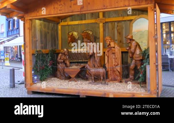 Gengenbach, Germany - December 15, 2021: View of a beautiful wooden ...