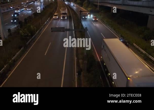 Tokyo Night Metropolitan Expressway Gulf Line Bayshore 2022 Stock Video ...