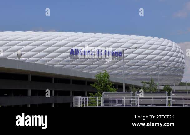 MUNICH, GERMANY - JUNE 28: Allianz Arena football stadium on June 28 ...