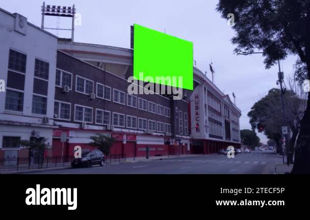 Chroma Key Green Screen Billboard, Large Billboard with Green Screen ...