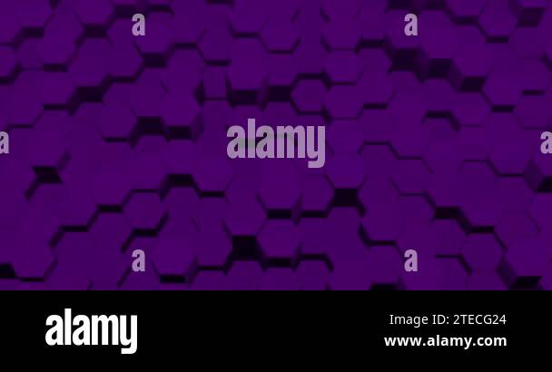 Violet moving hexagons. Seamless loop. 3D animation. Ideal for use as a ...