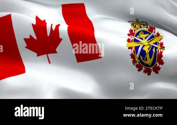Canada Army logo. National 3d Canadian Forces logo waving. Sign of ...