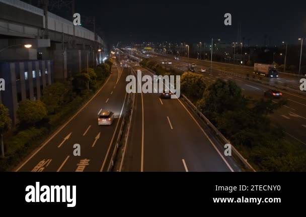 Tokyo Night Metropolitan Expressway Gulf Line Bayshore 2022 Stock Video ...