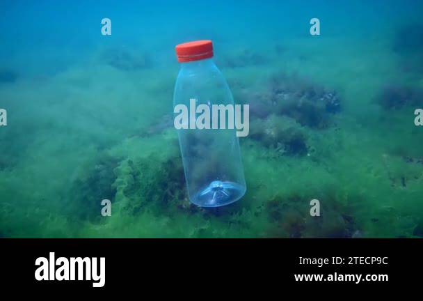 Plastic pollution of the sea: PVC bottle slowly sinks to the bottom ...