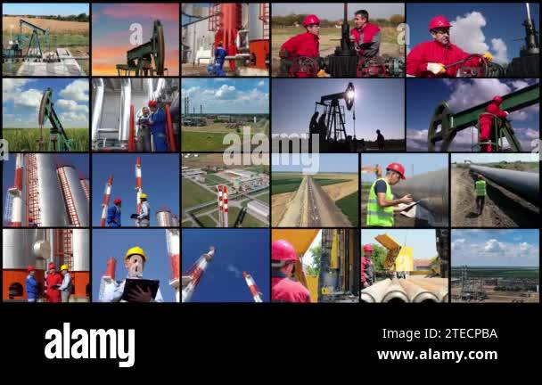 Extraction Of Crude Petroleum And Natural Gas Animated Multi Screen ...