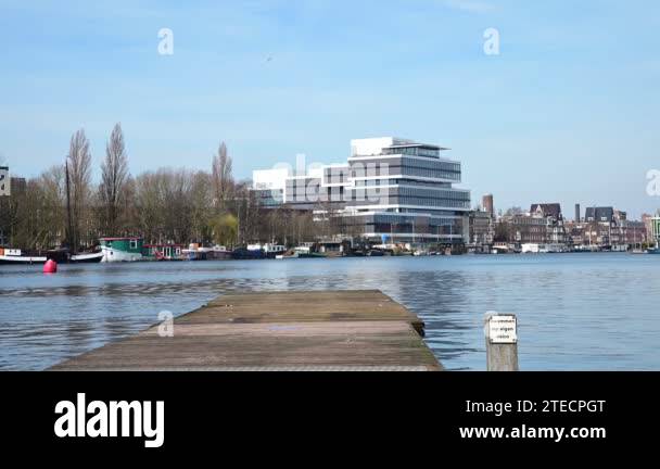 Amsteldok Building In The Background At The Peer At The Park Somerlust ...