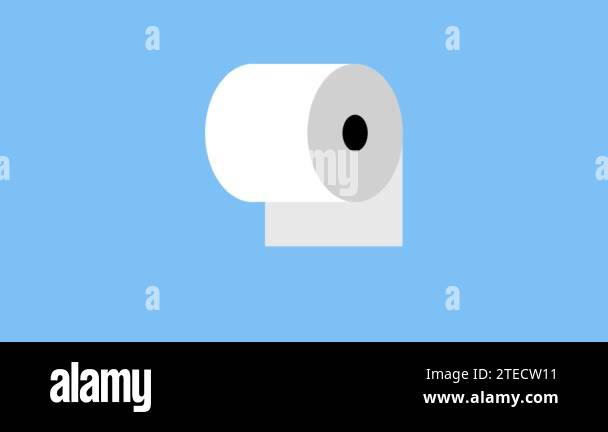 This 2D animated toilet paper tissue rolling up and down, is an ideal ...