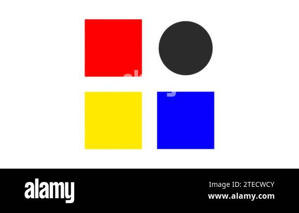 This animated loading screen with colorful shapes rotating clockwise ...