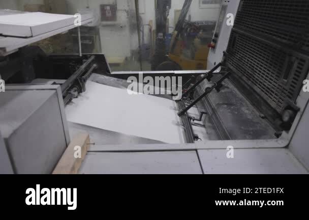 Sheet Fed Papers Offset Print Press Machine Work Production Process ...