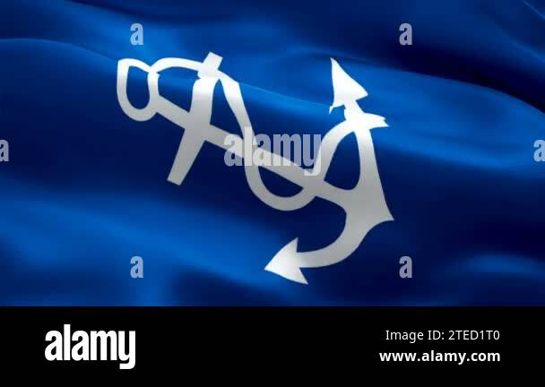 US Yacht Club logo. National 3d Port Captain logo waving. Sign of US ...