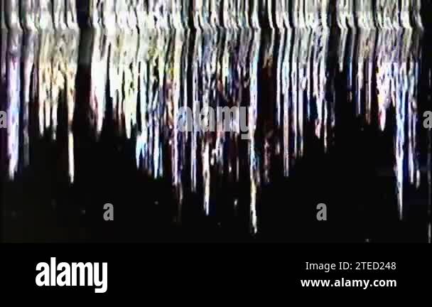 Analog glitch texture. Static noise overlay. Matrix damage. Blue orange ...
