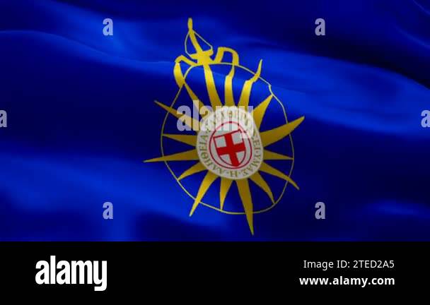 Christian Flag Animation background video waving in wind. Jesus Christ ...