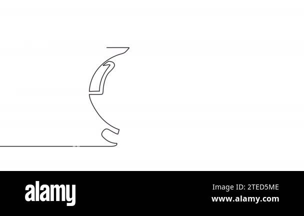 Continuous one-line drawing animation of a helicopter alarm clock. Hand ...