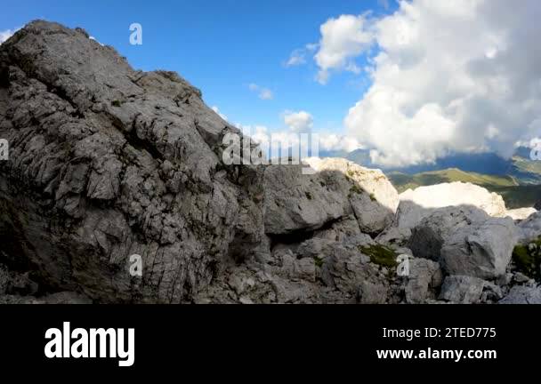 Overview of the Dolomites - Tuckett 2700 mt - 5K Stock Video Footage ...