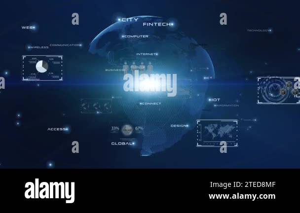 Smart city dot point connect with line, connection technology metaverse ...