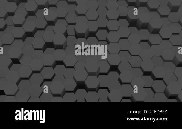 Moving metal hexagons. Seamless loop. 3D animation. Ideal for use as a ...
