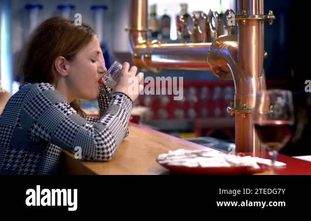 Woman drinking pub alcohol Stock Videos & Footage - HD and 4K Video ...
