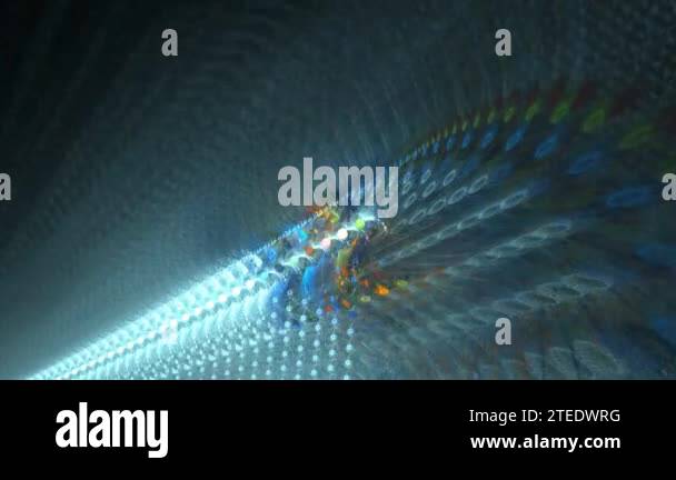 Abstract holographic gradient rainbow animation. Visual illusions, moving waves. 4K motion ...