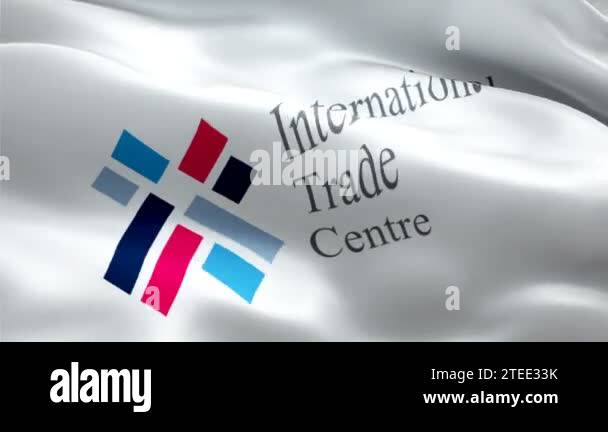 ITC logo. National 3d International Trade Centre logo waving. Sign of ...