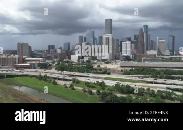This video is about an aerial of downtown Houston skyline. This video ...