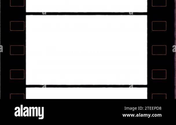 35mm Film Frame with Sprocket Hole and Film Edge Flare Stock Video ...