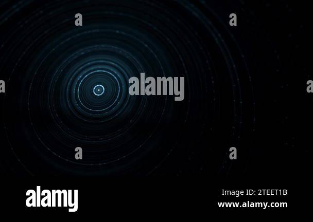 Abstract Digital Concentric Rings And Data Lines Loop/ 4k animation of an abstract wallpaper ...