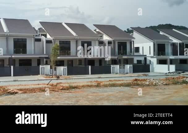 Double-story terrace house under construction in Malaysia. Designed by ...