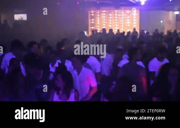 crowd partying and dancing Stock Video Footage - Alamy