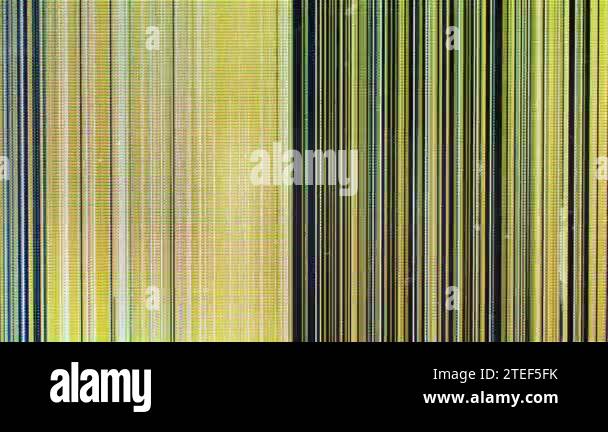 Vertical color lines on defective monitor display. Lines of colored ...