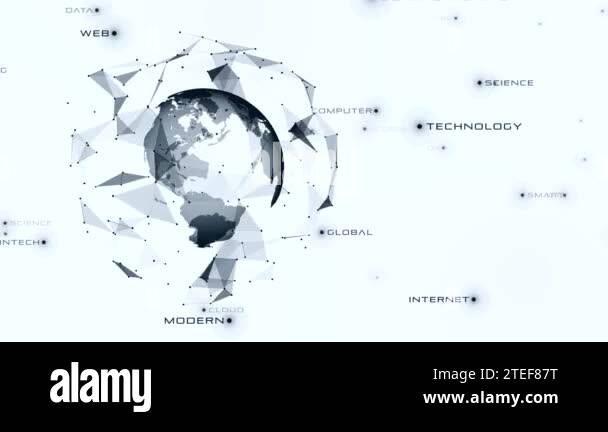 Smart city dot point connect with line, connection technology metaverse ...