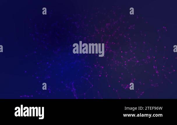 Blue fantasy abstract technology, engineering and science motion background with particles and ...