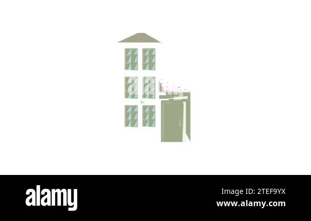 Three storey house cartoon Stock Videos & Footage - HD and 4K Video ...