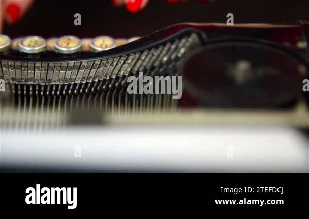 Vintage metal typewriter typing Stock Videos & Footage - HD and 4K ...