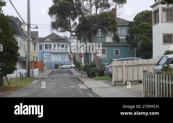 Old victorian style houses, historic Monterey, California. Colonial ...