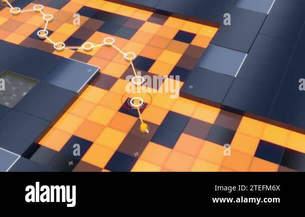 Falling line chart graph - business or financial concept animation. Hi ...