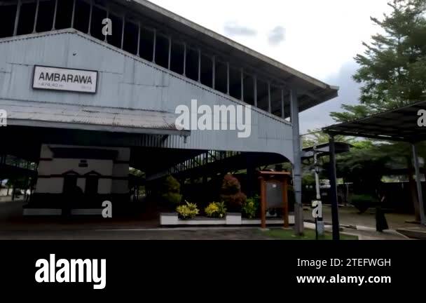 AMBARAWA, INDONESIA - JULY 16, 2022. The appearance of an ancient train ...