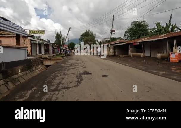 Arusha, Tanzania - December 25, 2021: Walking along one of the streets ...