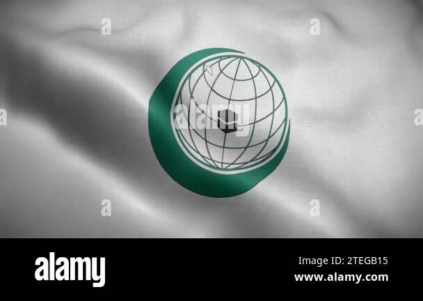 Organisation of Islamic Cooperation OIC Flag Loop Background 4K Stock ...