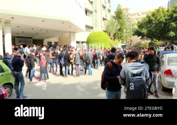 Students at the Islamic University of Gaza in Gaza City, West Bank, the ...