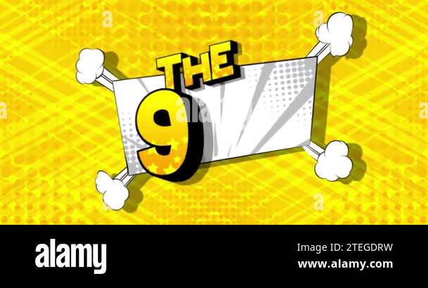 The 90s. Motion poster. 4k animated Comic book word text moving on ...