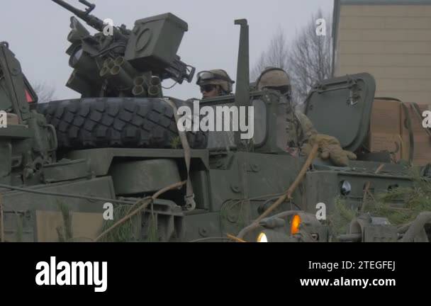 Two Soldiers in Camouflage Are Sitting in a Tank Men in Militari ...