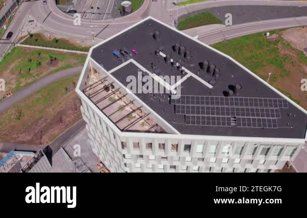 Espoo, Finland - June 7, 2022: Aerial view of the brand new office ...