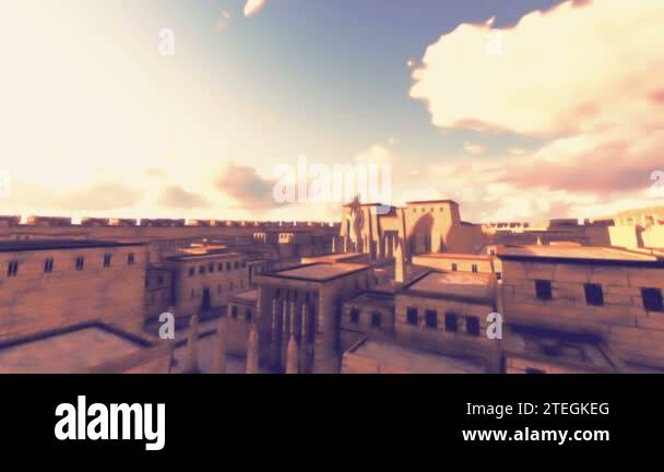 Anubis City in a 3D Cartoon Background animation Stock Video Footage ...