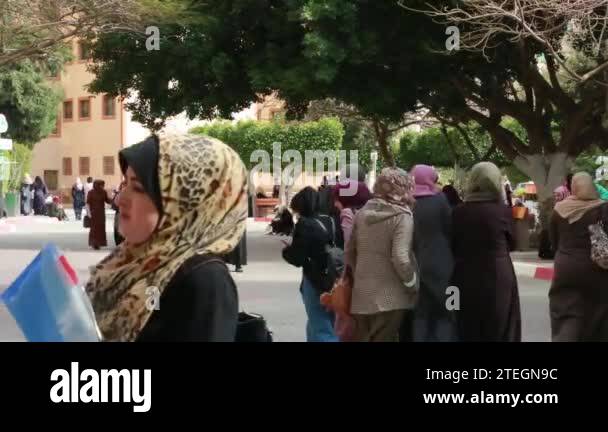 Female students at the Islamic University of Gaza in Gaza City, West ...